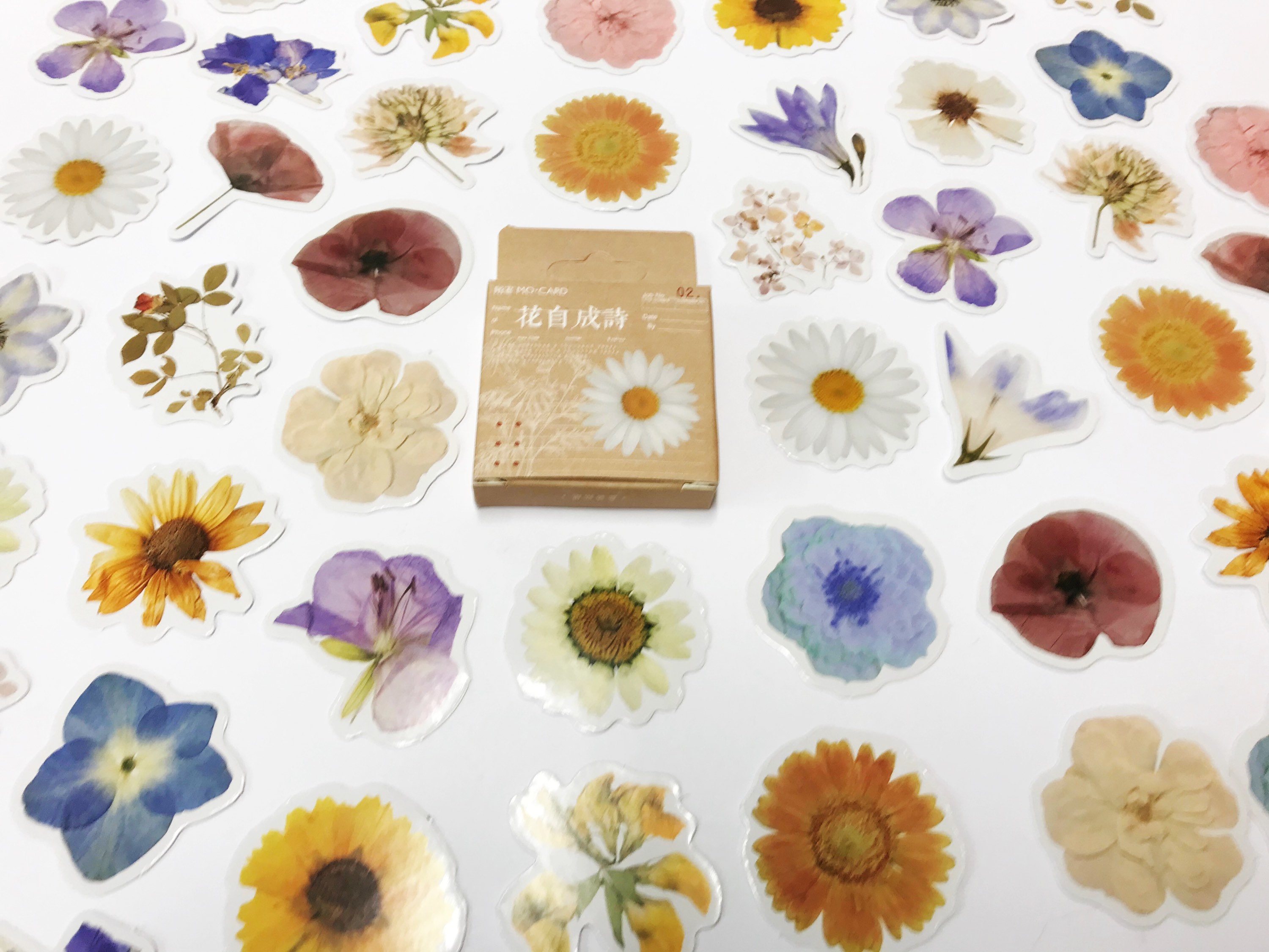 Flower Stickers Floral Stickers Nature Stickers Sticker - Etsy UK