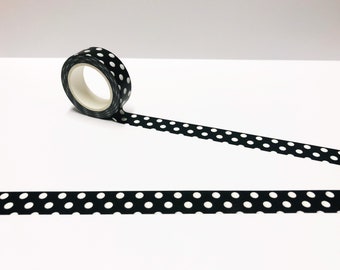 Black and White Polka Dots Washi Tape - Etsy