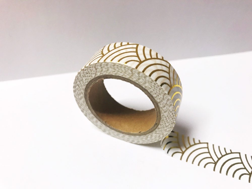 Ocean Wave Washi Tape Sea Washi Tape Nautical Washi Gold - Etsy