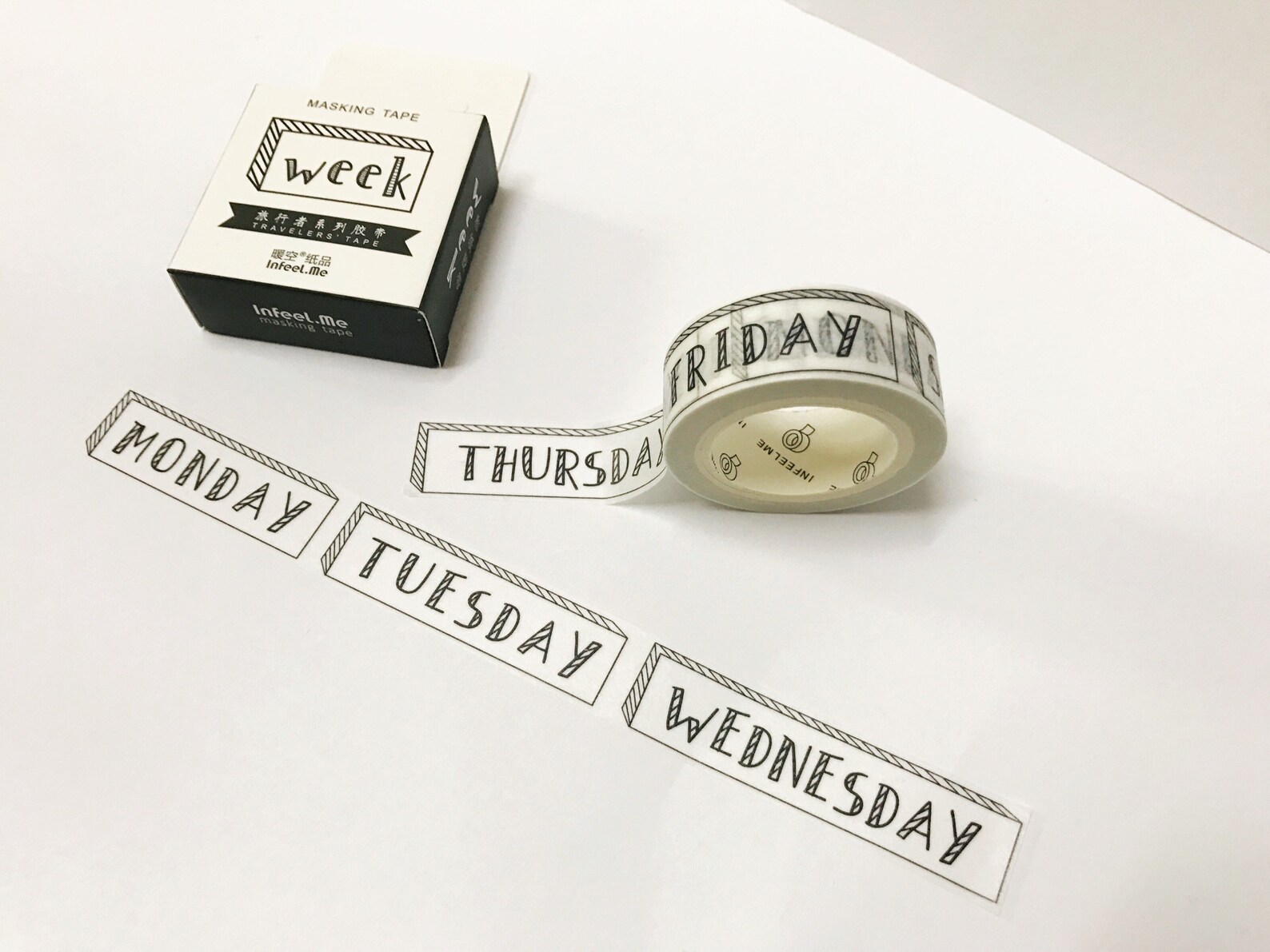 Days of the Week Washi Tape Weekly Planner 15mm Washi Tape - Etsy