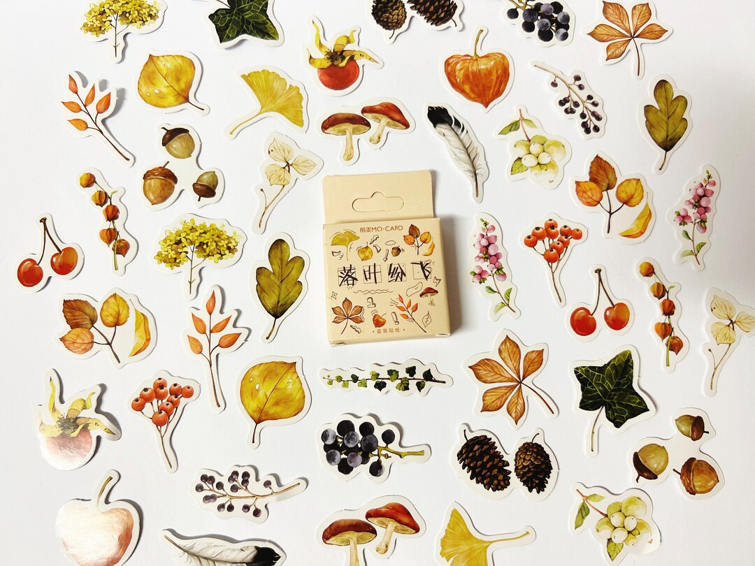 Autumn Leaves Stickers, Sticker Pack, Stickers Set, Stickers Pack ...