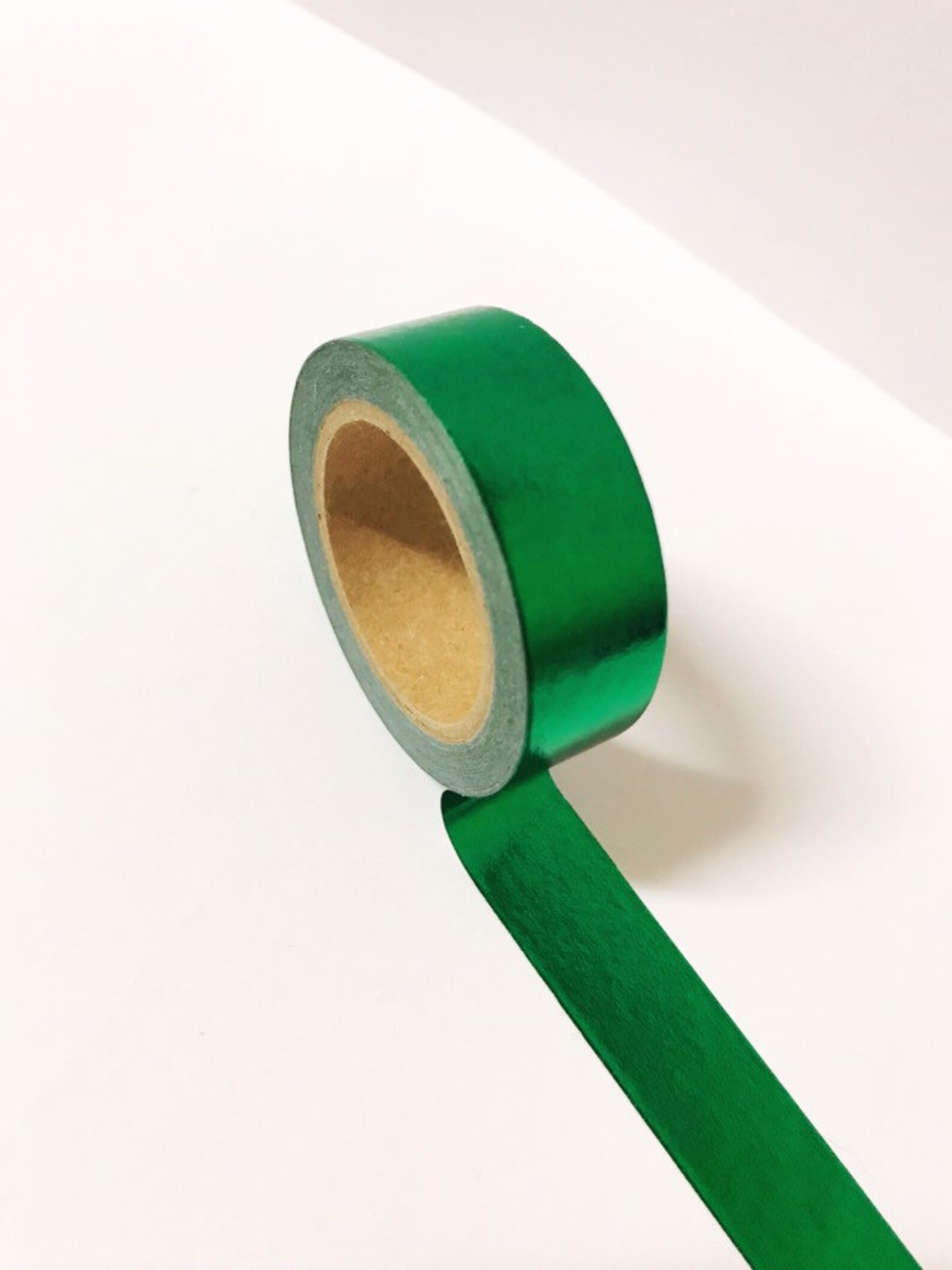 Green Washi Tape Shiny Washi Tape Bright Green Foil Washi | Etsy