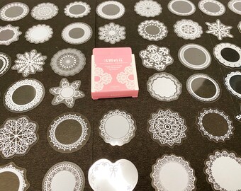 White Lace Stickers | Etsy