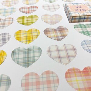 Heart Stickers, Hearts Sticker Set, Pattern Stickers, Love Journal ...