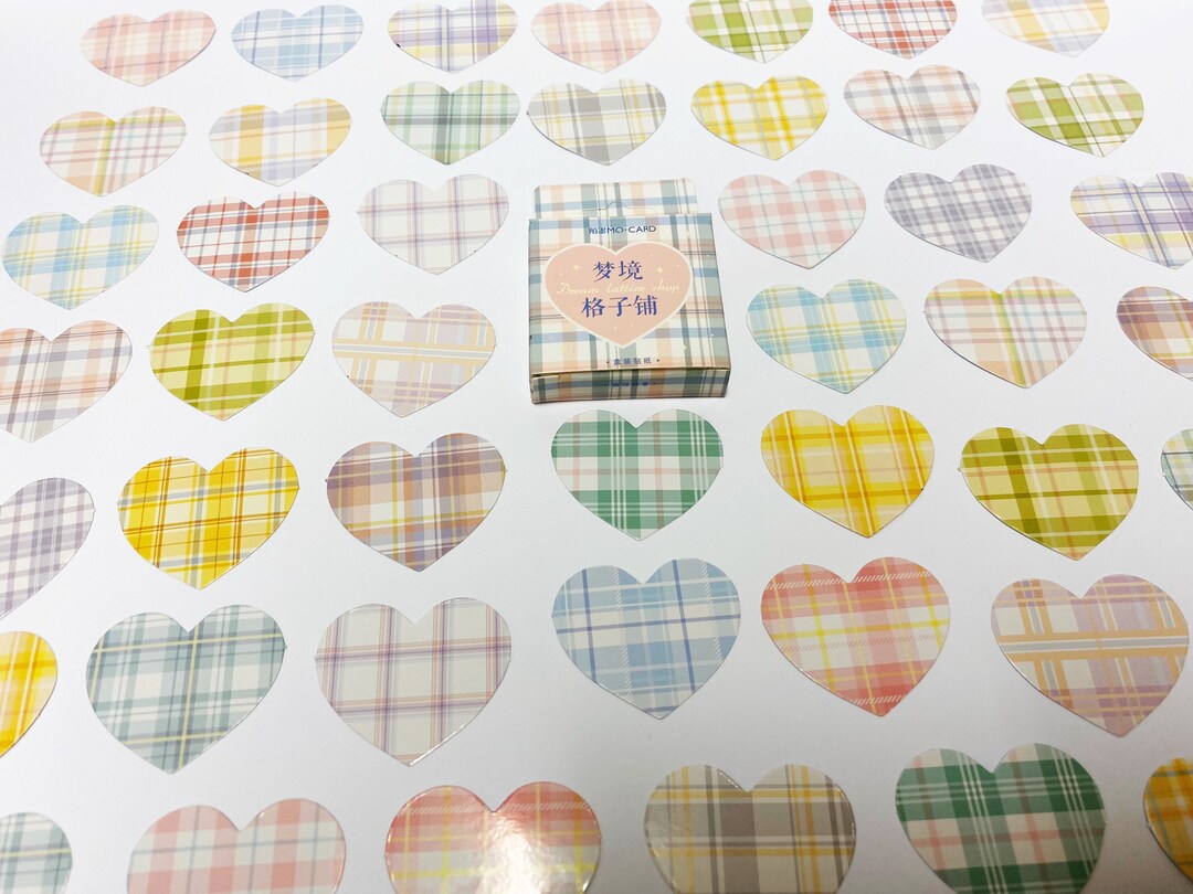 Heart Stickers, Hearts Sticker Set, Pattern Stickers, Love Journal ...