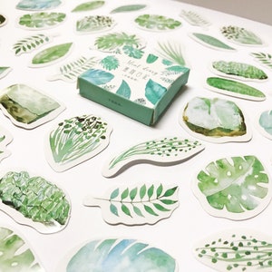 Leaves Stickers, Leaf Stickers, Kawaii Stickers, Nature Stickers ...