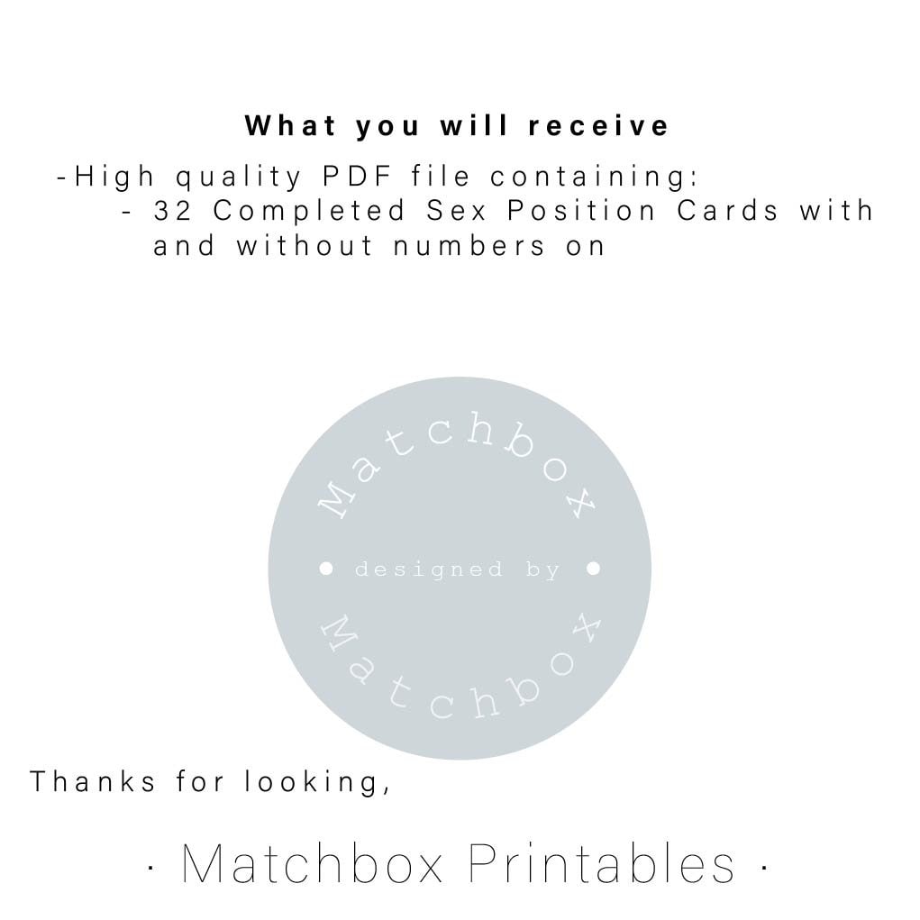 32 Sex Position Cards With Diagrams | Instant Digital Download ...