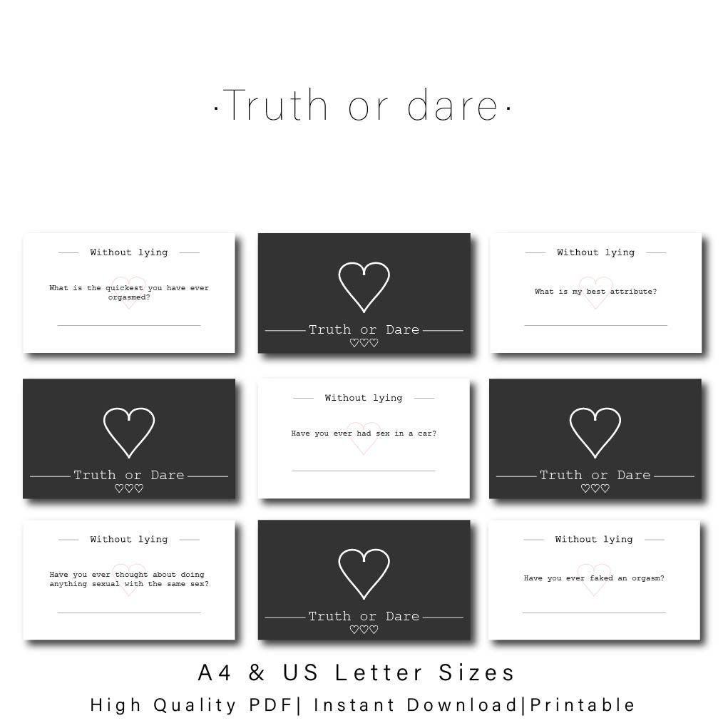 Kinky Truth Or Dare Game Instant Digital Download Etsy