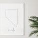 Nevada State Map Line Art Digital Printable, Instant Download Print ...