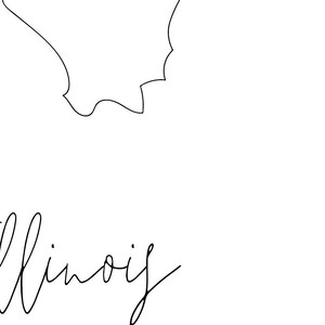 Illinois State Map Line Art Digital Printable, Instant Download Print ...