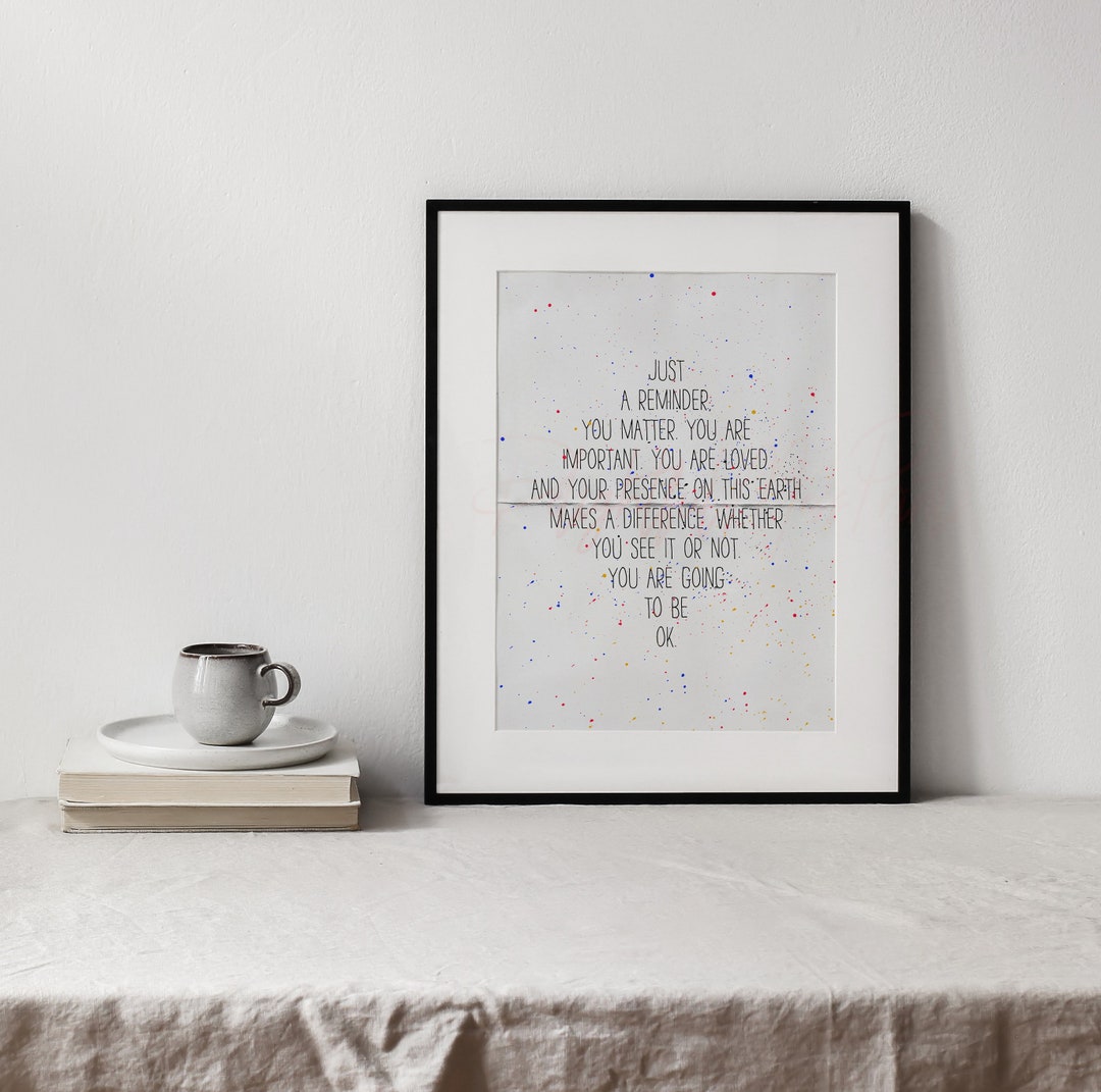 You Matter Inspirational Digital Printable, Inspirational Quotes ...