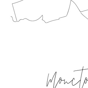Moncton, New Brunswick Map Line Art Digital Printable, Instant Download ...