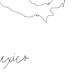 Mexico Map Line Art Digital Printable, Instant Download Print, Mexico ...