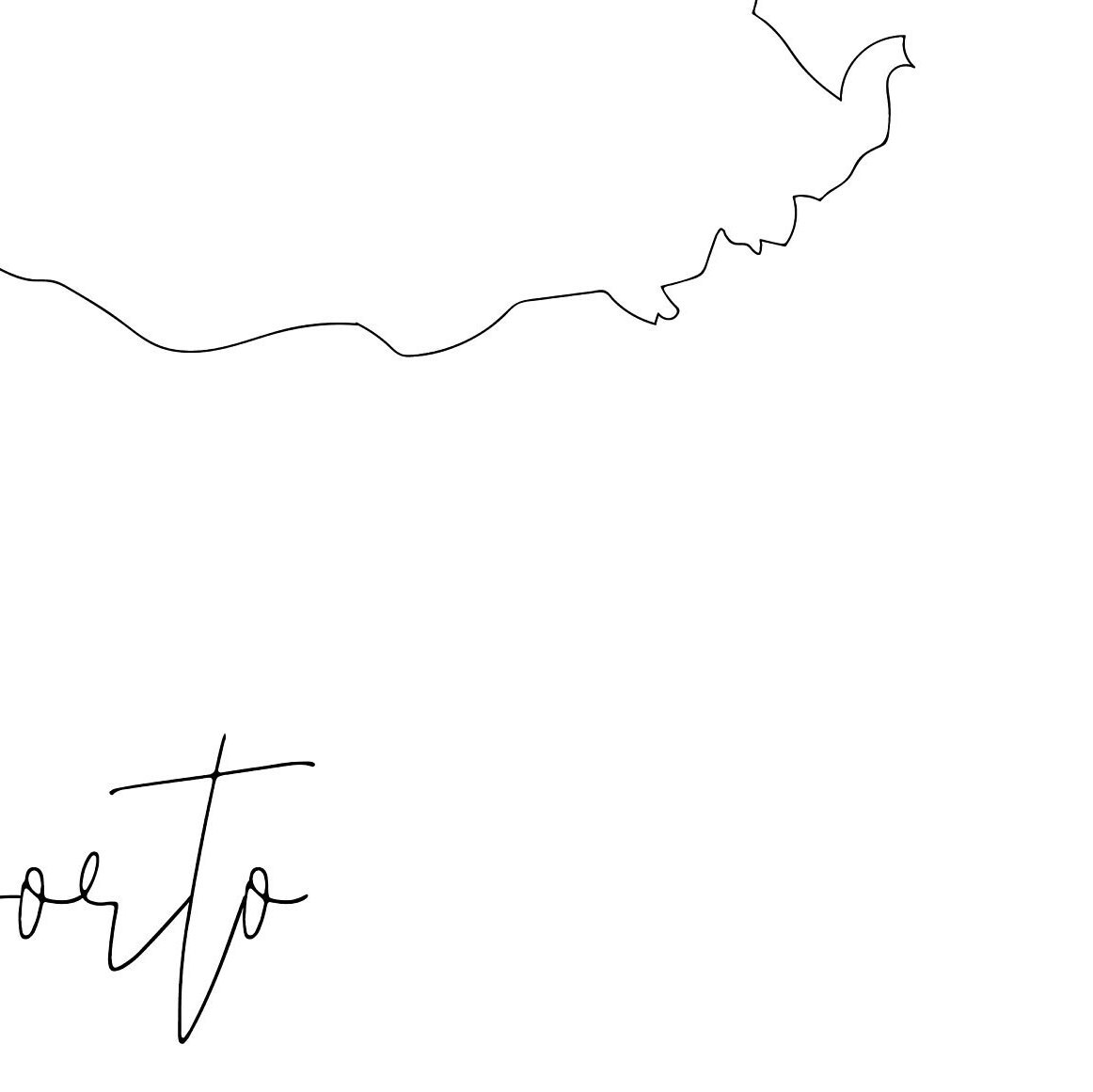 Porto, Portugal Map Line Art Digital Printable, Instant Download Print ...