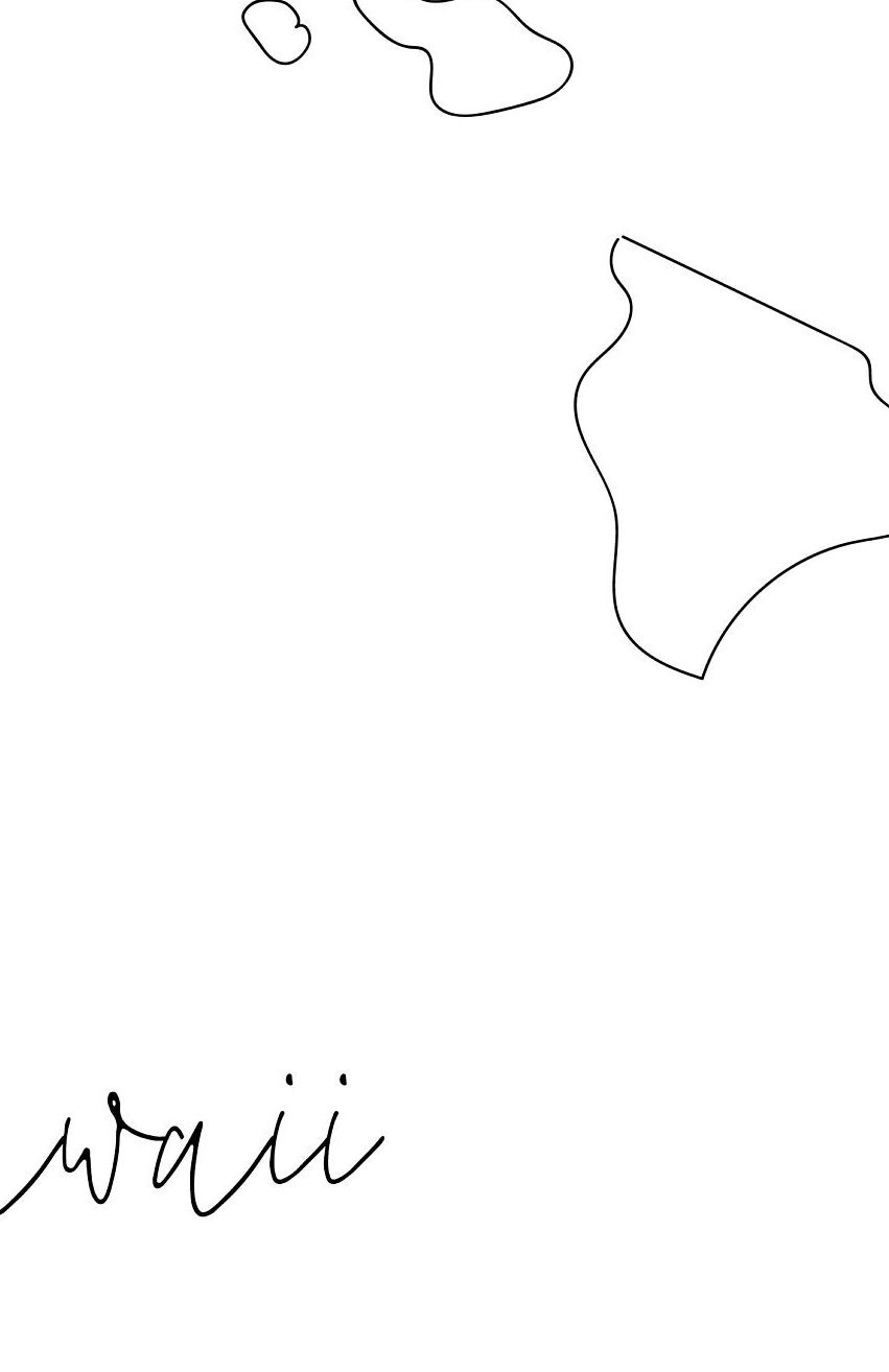 Hawaii State Map Line Art Digital Printable, Instant Download Print ...