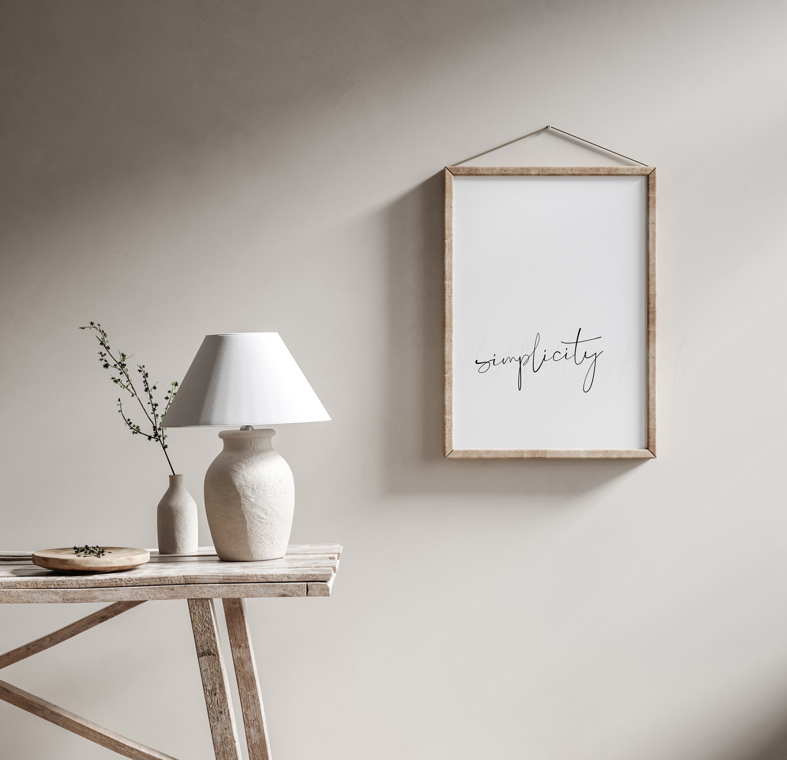 Simplicity Digital Printable, Instant Download File, Inspirational Wall ...
