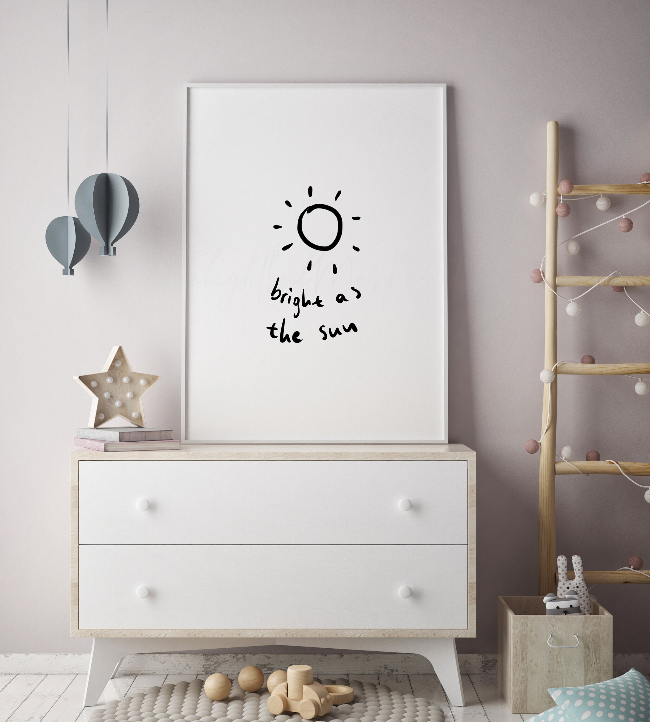 Bright as the Sun Digital Printable, Instant Download Print, Minimal ...