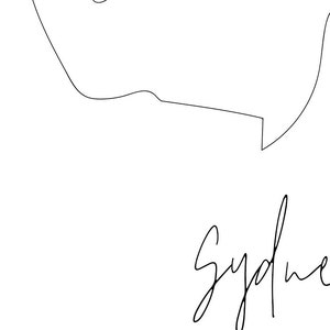 Sydney, Australia Map Line Art Digital Printable, Instant Download ...