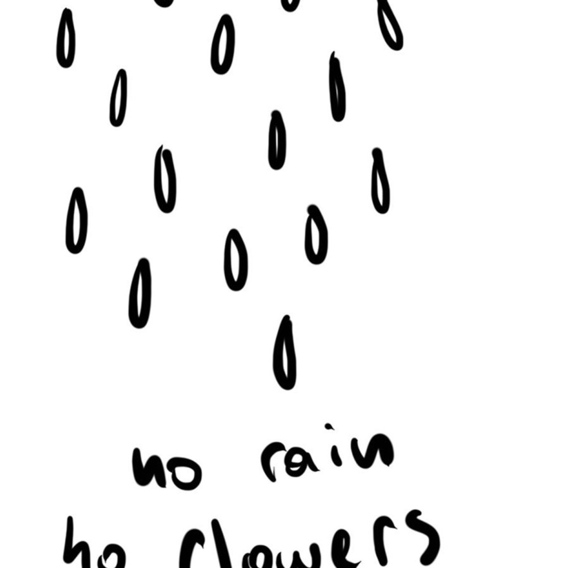No Rain No Flowers Digital Printable Instant Download Print - Etsy