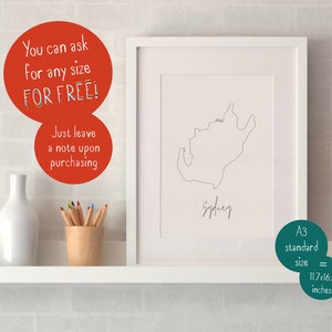 Sydney, Australia Map Line Art Digital Printable, Instant Download ...
