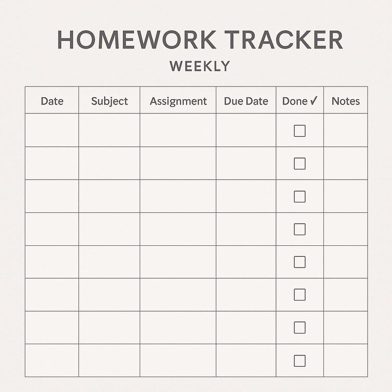 Printable Kids Study Planner Bundle: Homework Tracker & Activity ...