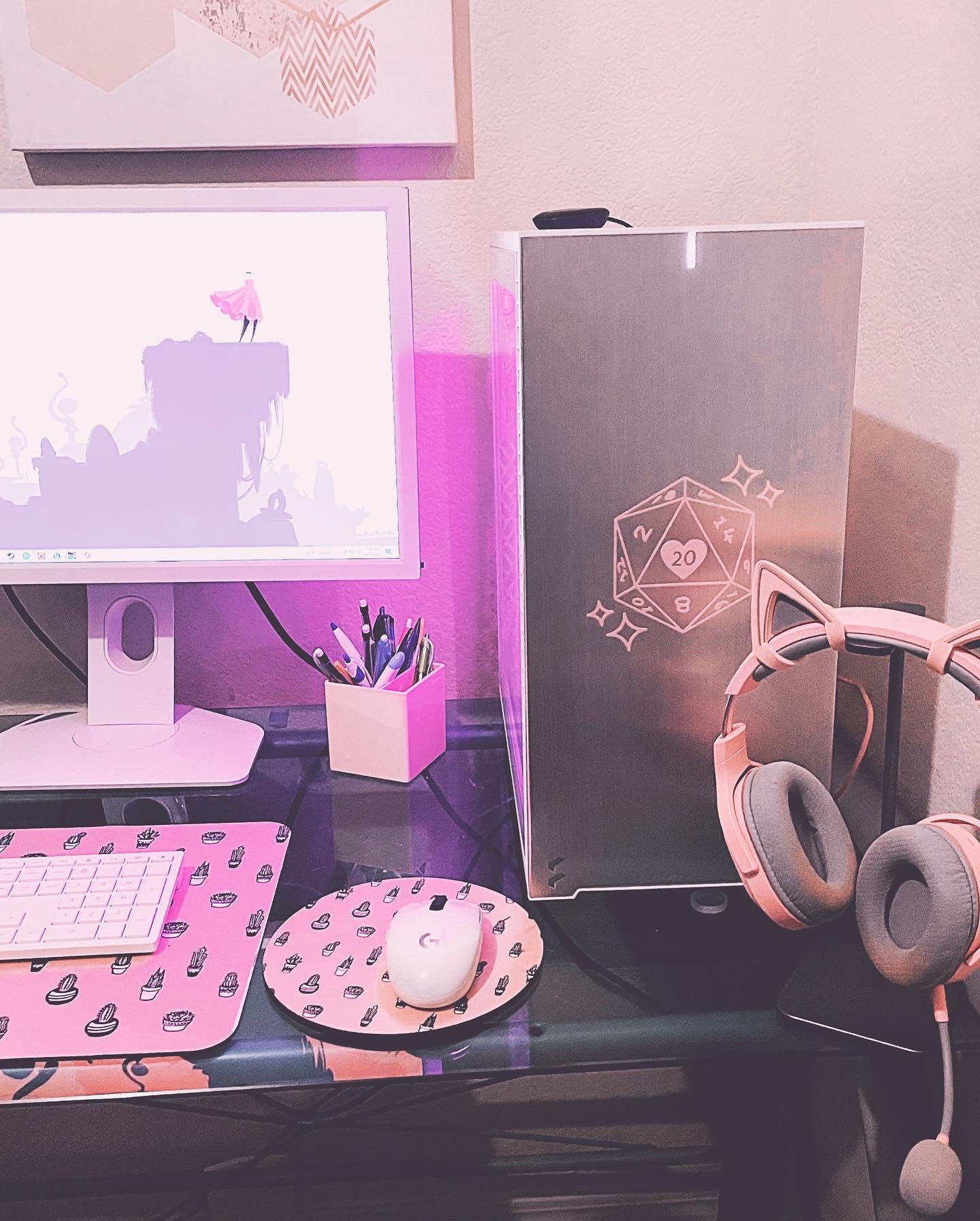 D20 Dice Cute Role Play Tabletop Board Game Cute Heart Kawaii - Etsy