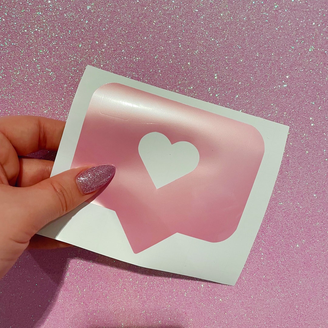Heart Like Social Media Notification Sparkle Cute Kawaii Girly Vinyl ...