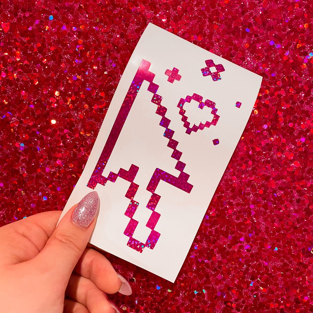 Pixel Cursor Click Internet Heart Sparkle Cute Kawaii Girly Vinyl Car ...