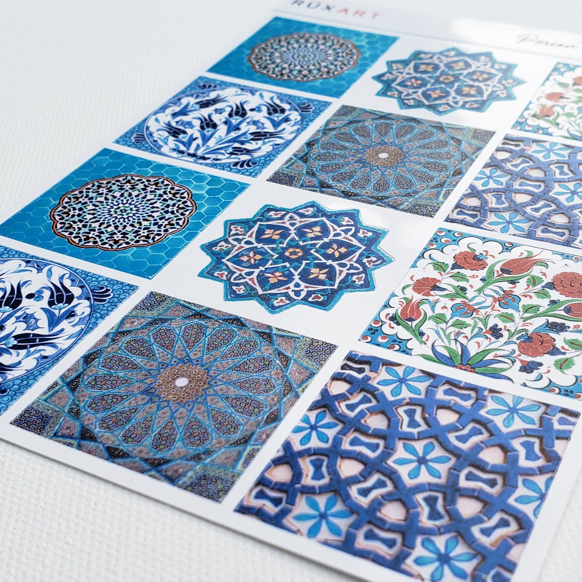 Persian Tile Stickers CLEAR Glossy Sticker Sheet - Persian Art Inspired ...