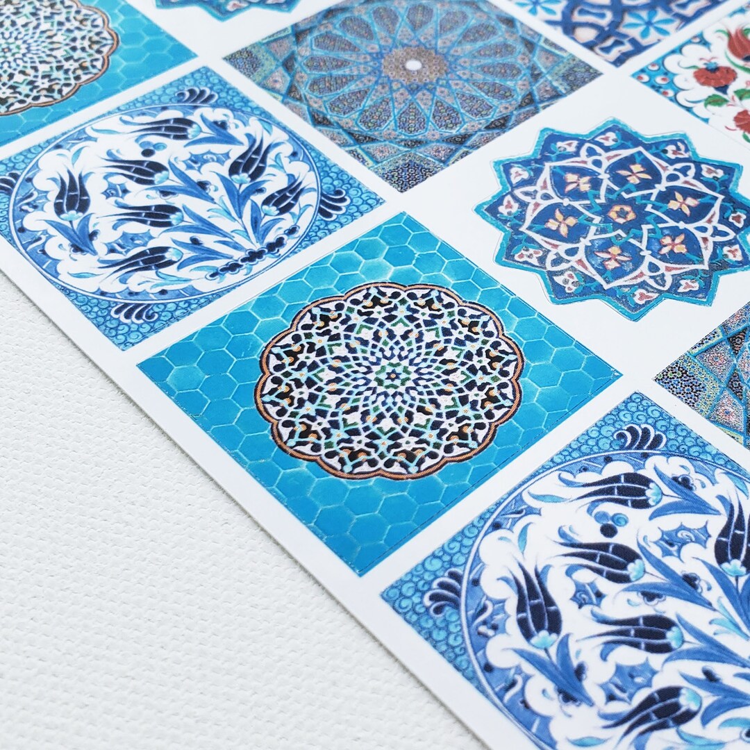 Persian Tile Stickers CLEAR Glossy Sticker Sheet - Persian Art Inspired ...