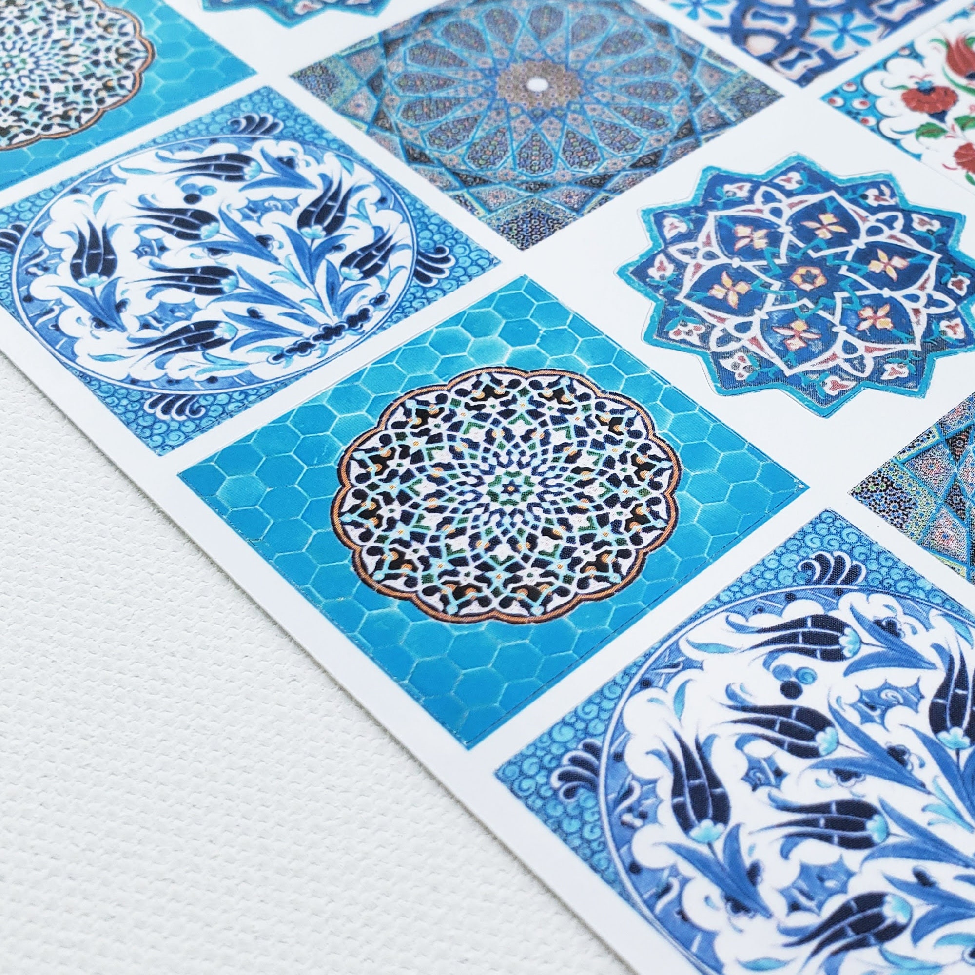 Persian Tile Stickers CLEAR Glossy Sticker Sheet Persian Art Inspired 4 ...