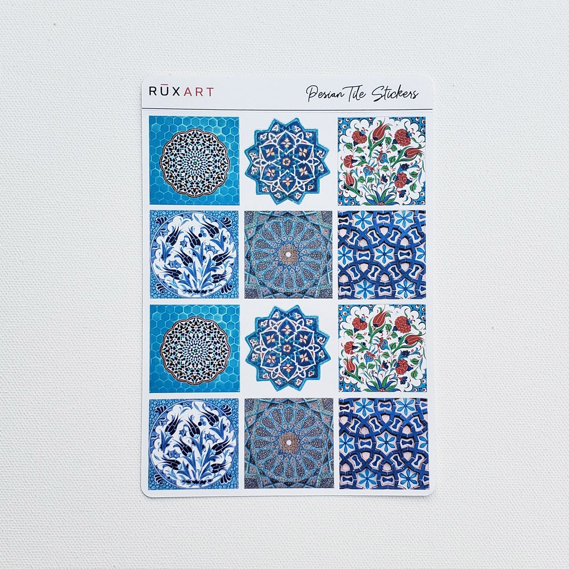 Persian Tile Stickers CLEAR Glossy Sticker Sheet - Persian Art Inspired ...