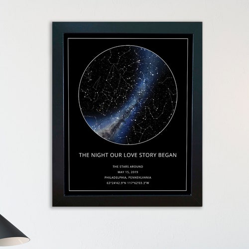 Customized Star Poster Realistic Night Sky Map Personalized - Etsy