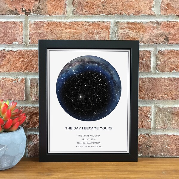 Custom Star Map Framed - Make Your Own Star Map Framed