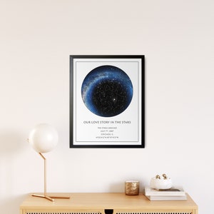 Custom Star Map, Realistic Night Sky Map, Custom Star Poster ...