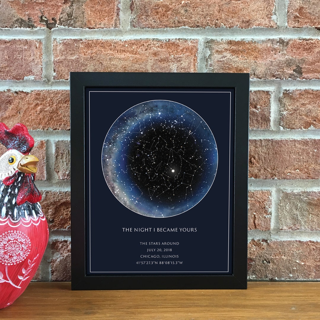 Personalized Gift Custom Star Map Anniversary Gift Night Sky Map Custom ...