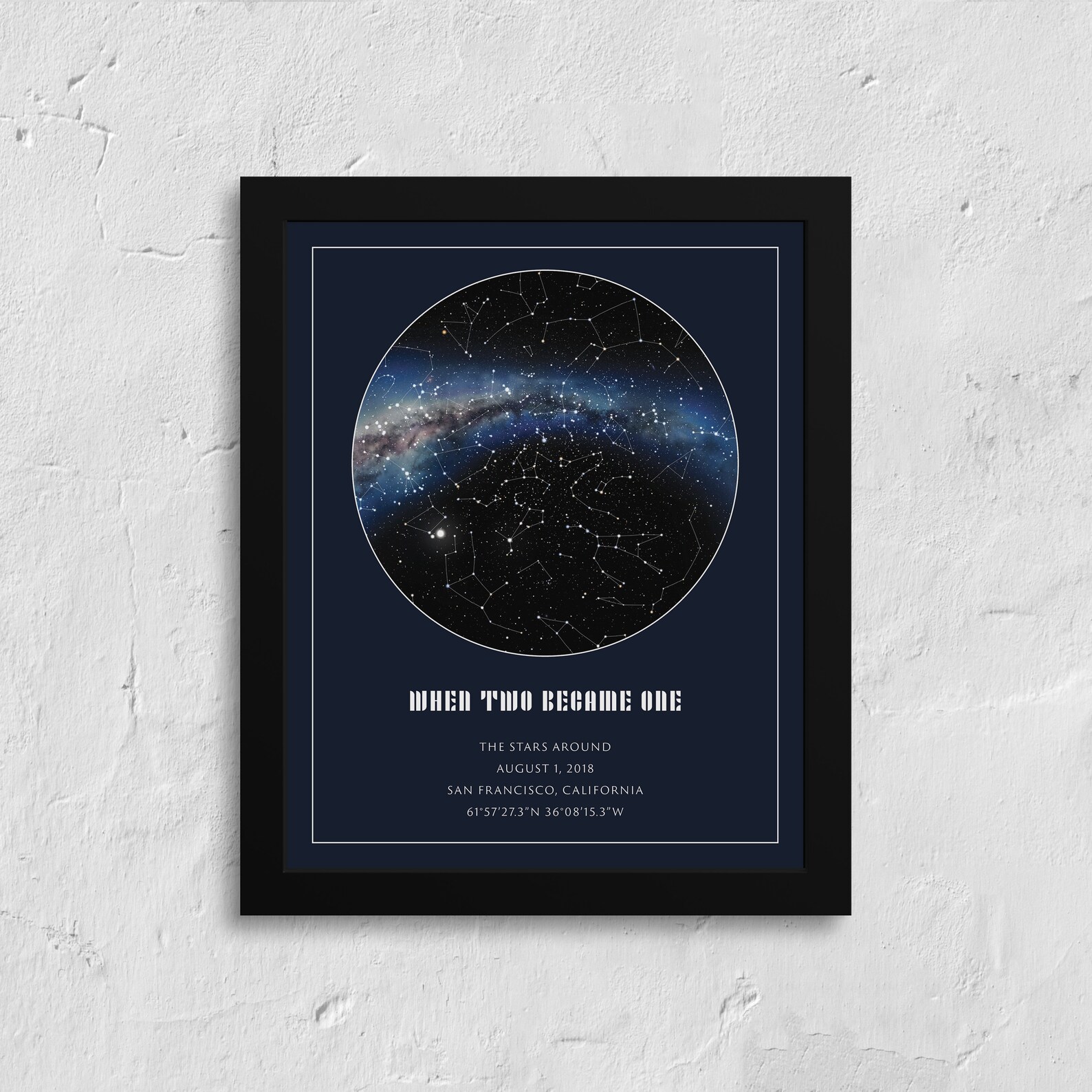 Custom Star Map Realistic Night Sky Map Custom Star Poster - Etsy