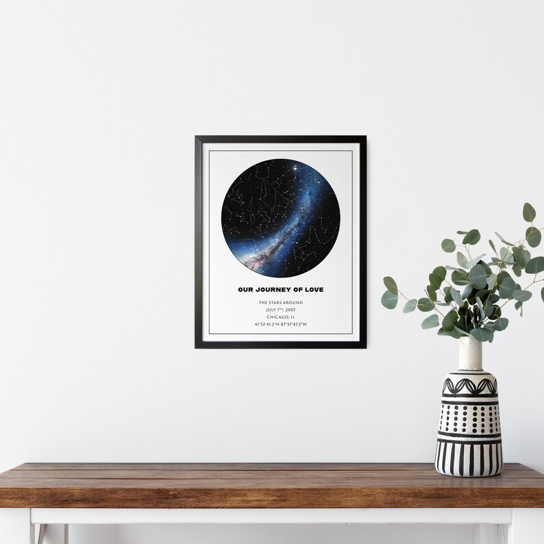 Custom Star Map | DIGITAL DOWNLOAD | REAL Night Sky | Custom Star ...