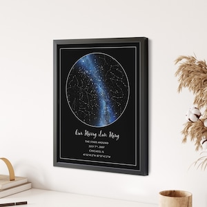 Customized Star Poster, Realistic Night Sky Map, Personalized Star Map ...