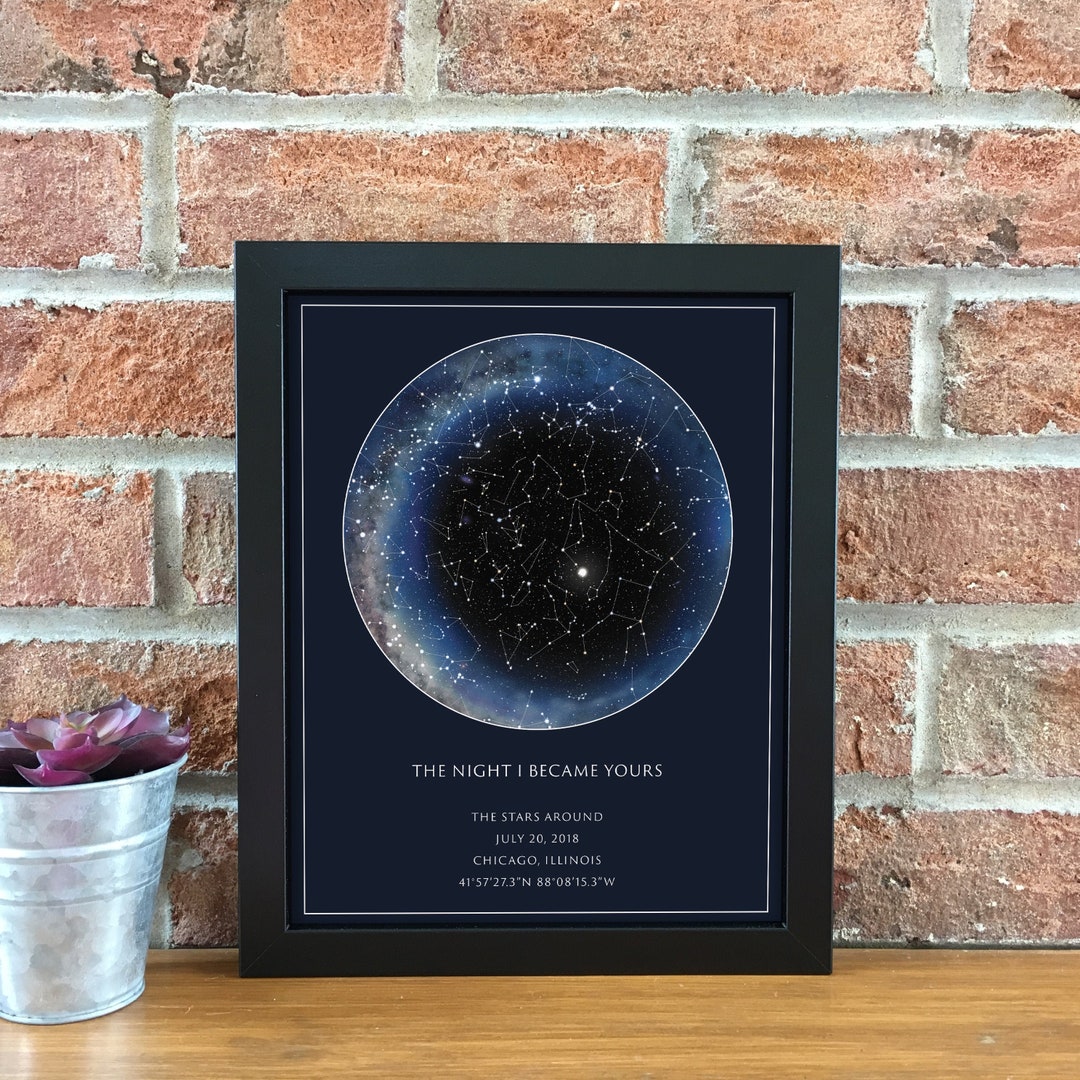 Custom Star Map Digital Poster REAL Night Sky Custom - Etsy