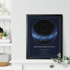 Customized Star Poster, Realistic Night Sky Map, Personalized Star Map ...