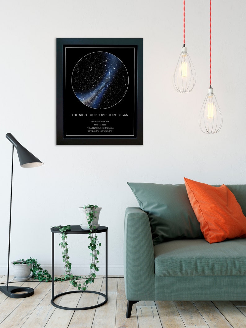Customized Star Poster Realistic Night Sky Map Personalized - Etsy