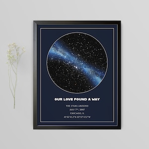 Custom Star Map | DIGITAL DOWNLOAD | REAL Night Sky | Custom Star ...