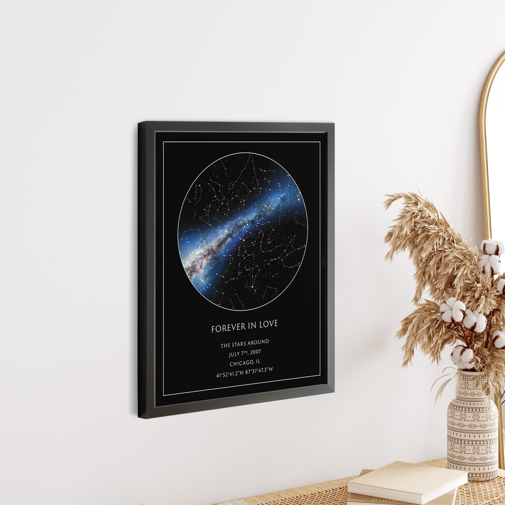Custom Star Map, Realistic Night Sky Map, Custom Star Poster ...