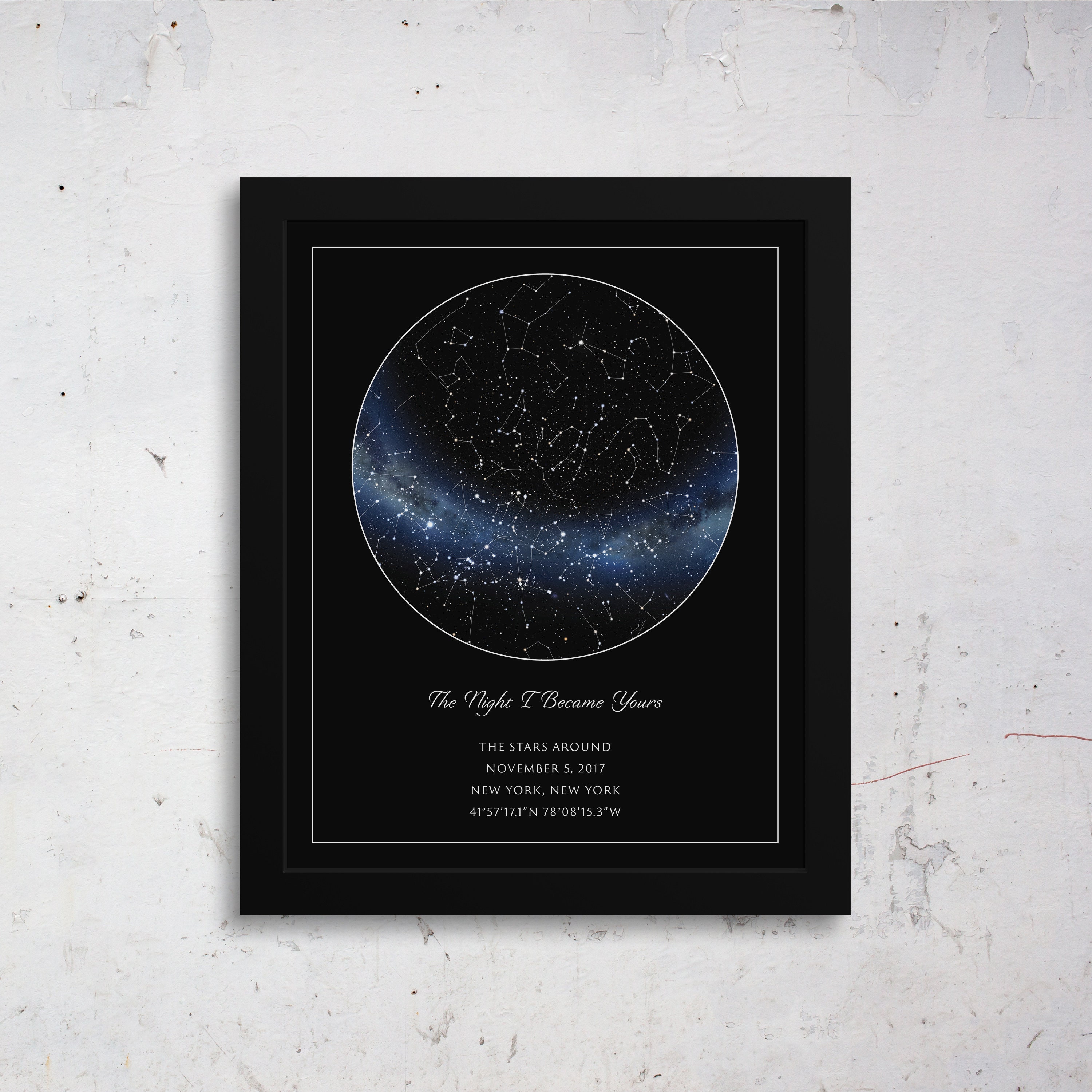 Custom Star Map Realistic Night Sky Map Custom Star Poster | Etsy