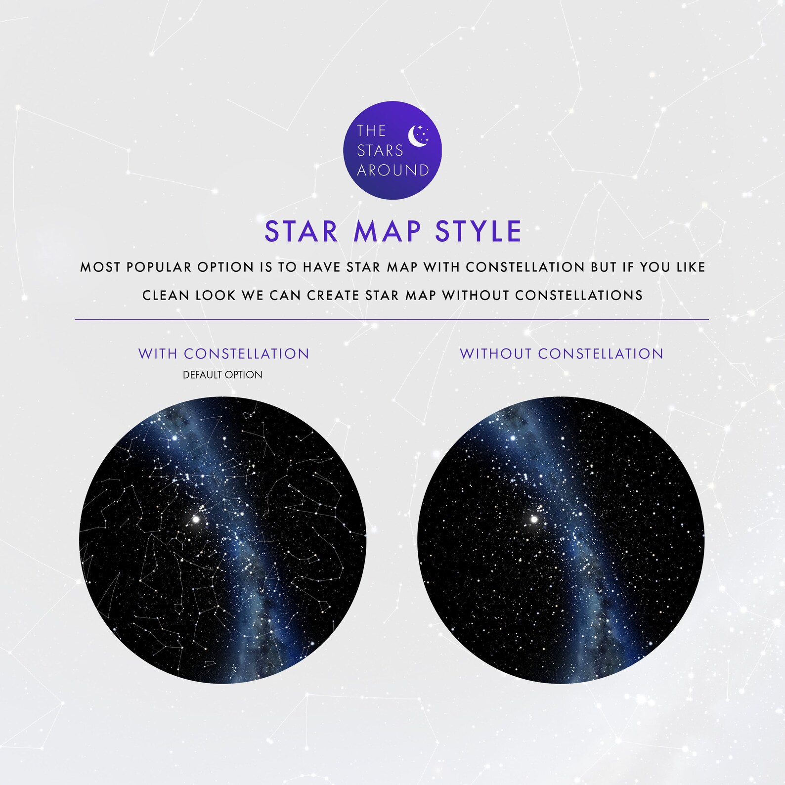 Night Sky Print Custom Star Chart Constellation Map 2nd - Etsy