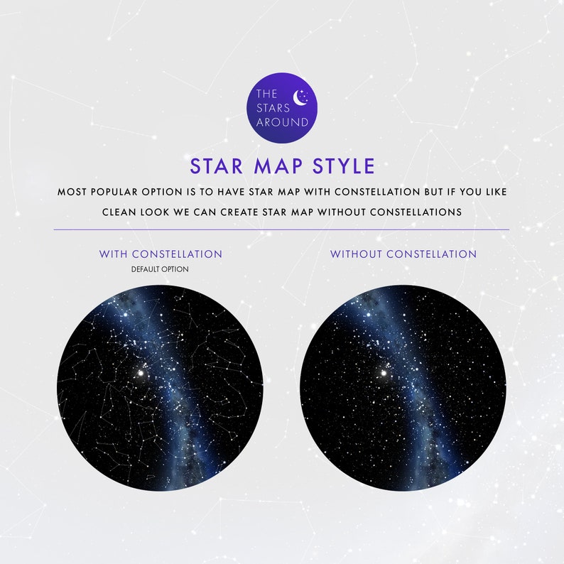 Night Sky Print Custom Star Chart Constellation Map 2nd - Etsy