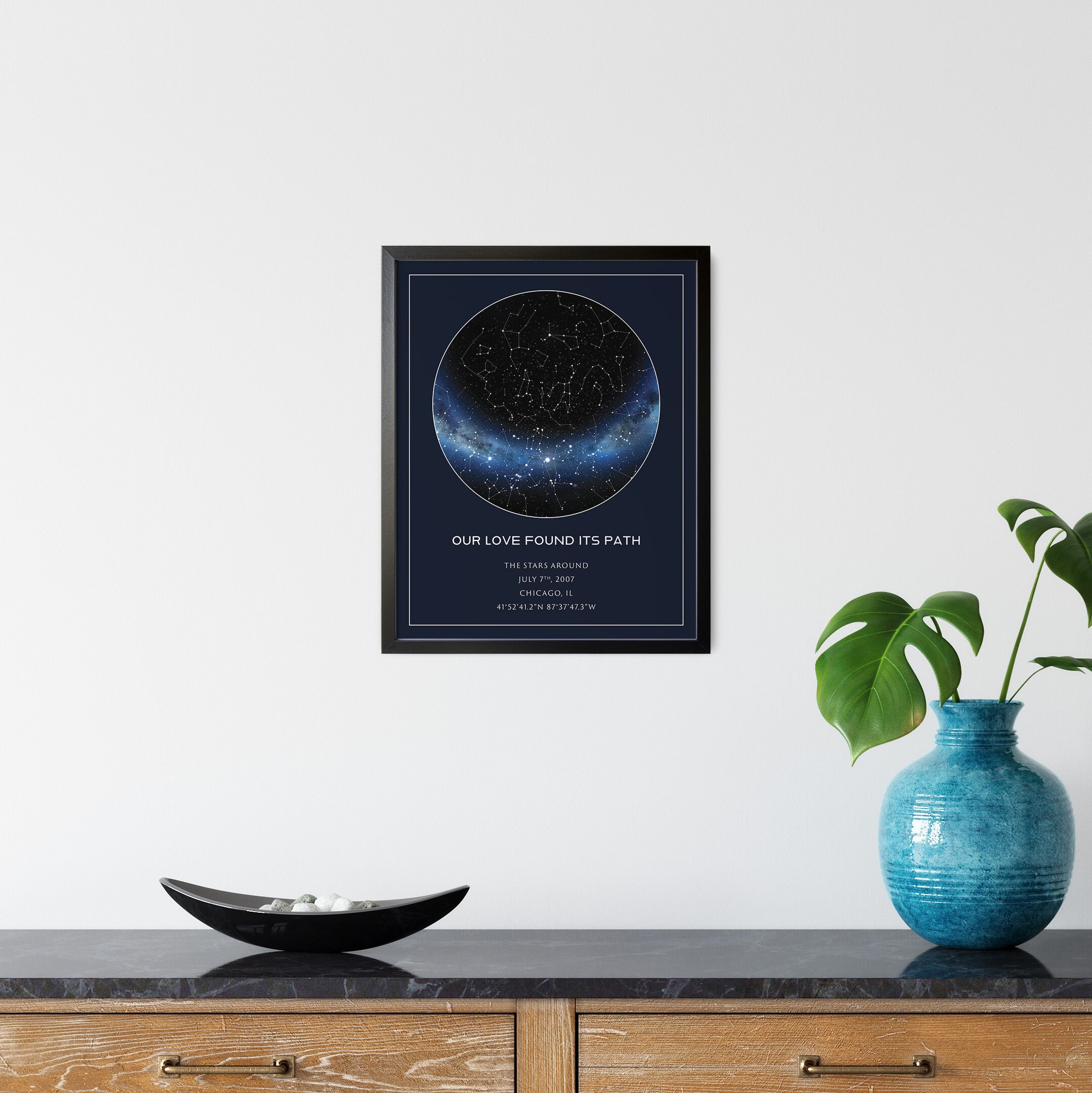 Custom Star Map | DIGITAL DOWNLOAD | REAL Night Sky | Custom Star ...