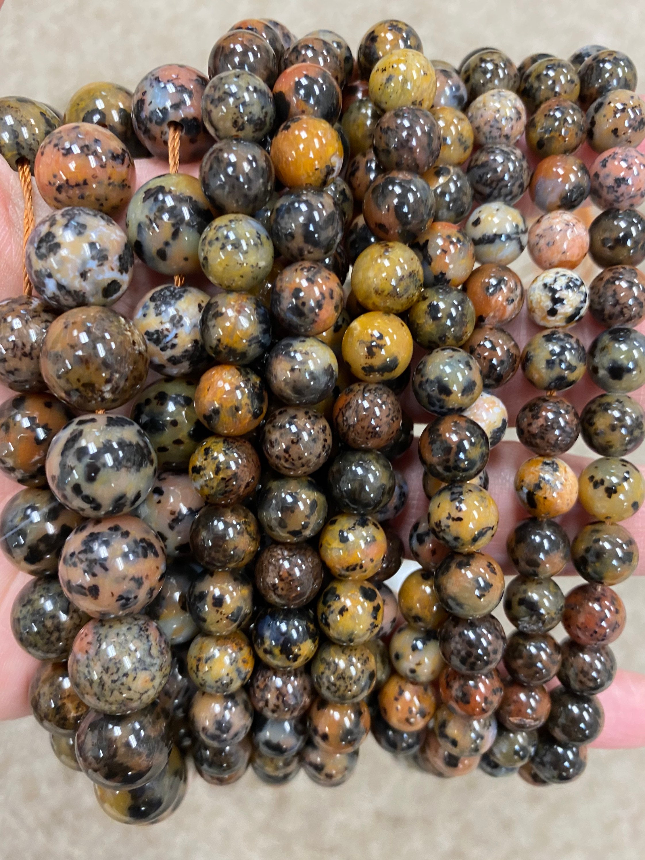 New Leopard Skin Jasper Beads 6mm 8mm 10mm 12mm - Etsy