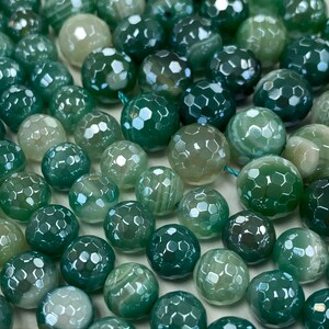 Mystic Green Agate Beads 8mm, 10mm - Etsy